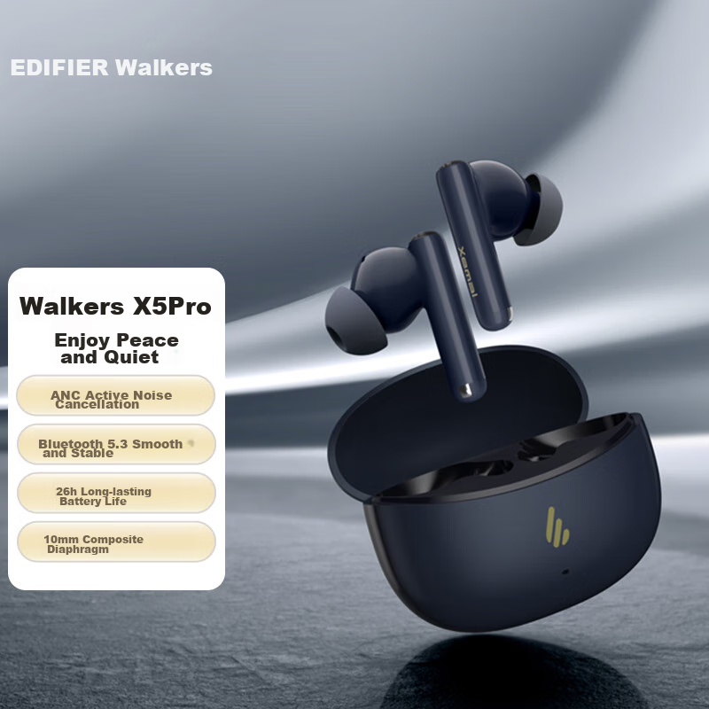 Беспроводные наушники Edifier X5 Pro True Wireless Active Noise Cancelling Bluetooth Earbuds, цвет Deep sea blue