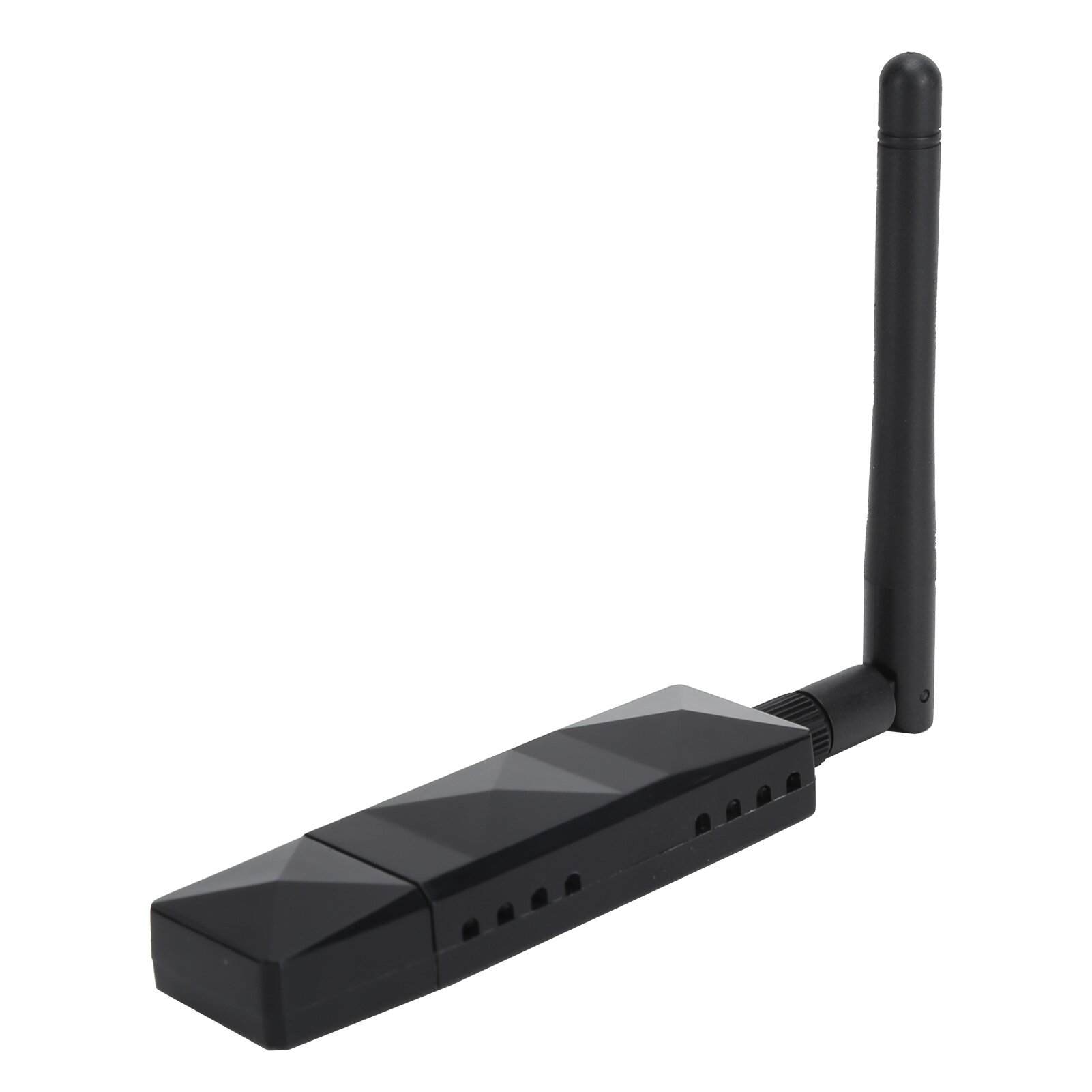 Wireless NetCard AR9271 USB WiFi Adaptor с отachable 2DBI Antenna для TV Computer, черный цвет, размер антенны около 103мм, размер адаптера около 84x25x15мм, материал ABS Shell, пакет включает 1 антенну и 1 адаптер, поддерживает AR9271 Chipset, ROS, Win