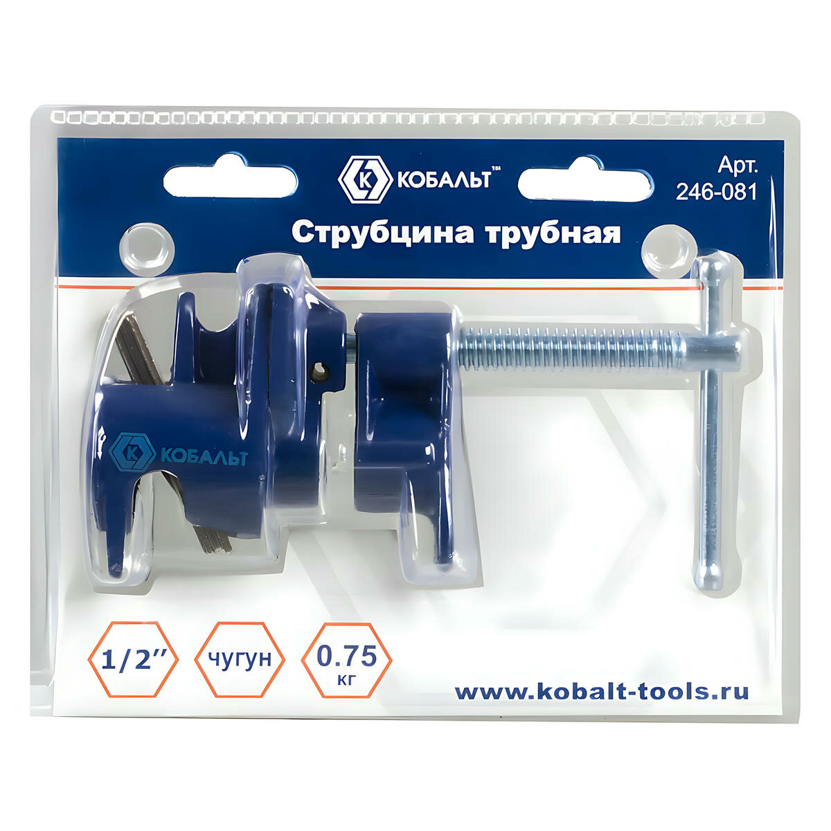 Струбцина трубная 1/2' кобальт 246-081