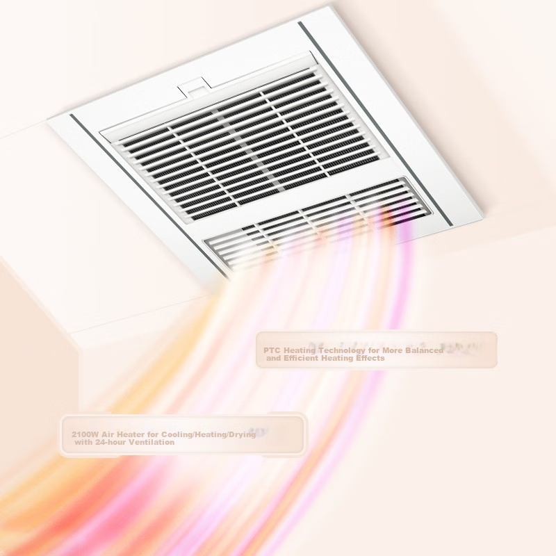 Panasonic FV-RB20Y1 Bathroom Fan Heater with Integrated Warm Air Exhaust, Low Noise Operation, Universal Ceiling-mounted Design