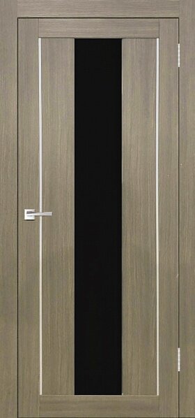 Межкомнатная Дверь Verda Y-2 Неаполь со Стеклом Лакобель Чёрный 2000х600мм (Полотно 1шт) / Верда.