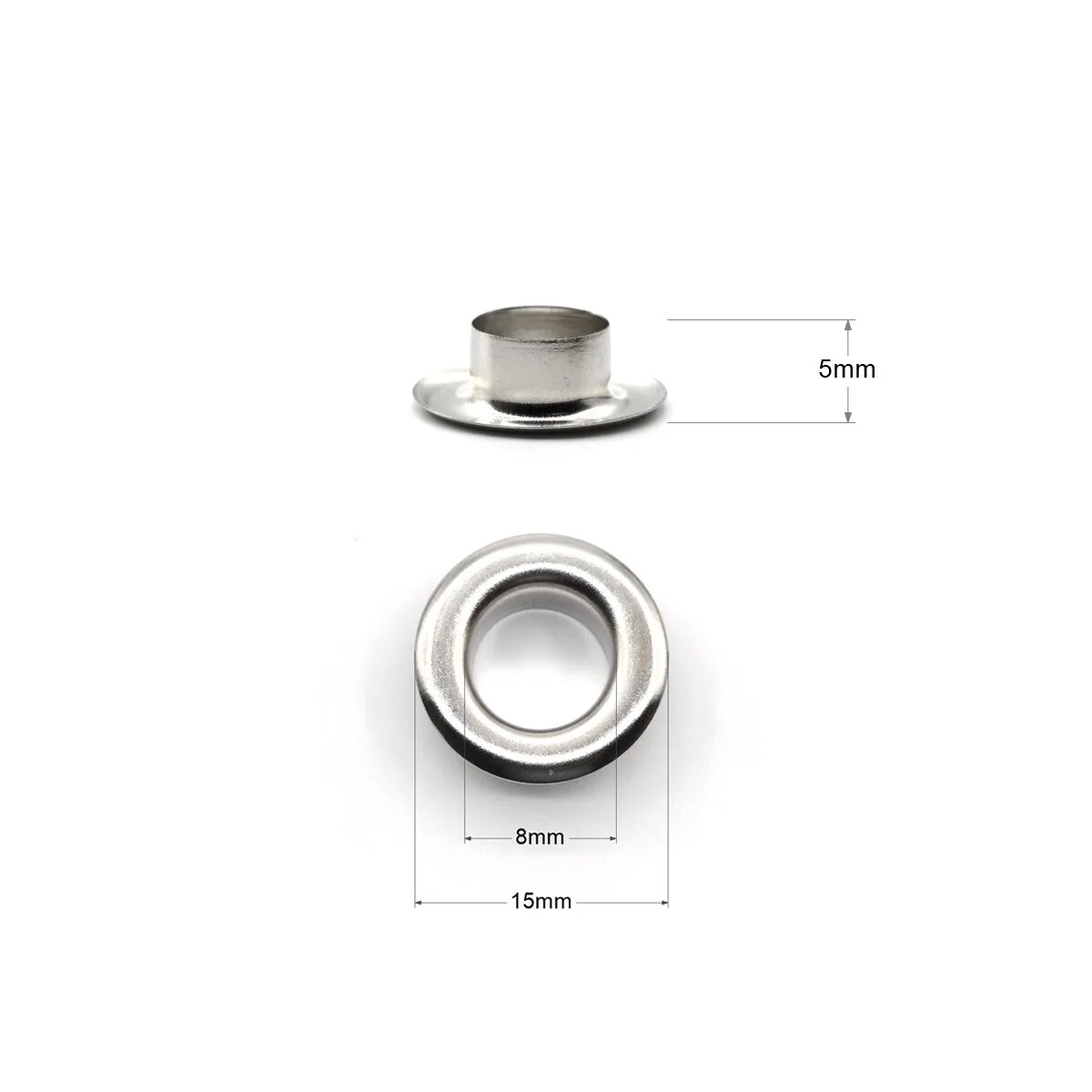 Латунные люверсы с шайбами для рукоделия 8mm - 50pcs