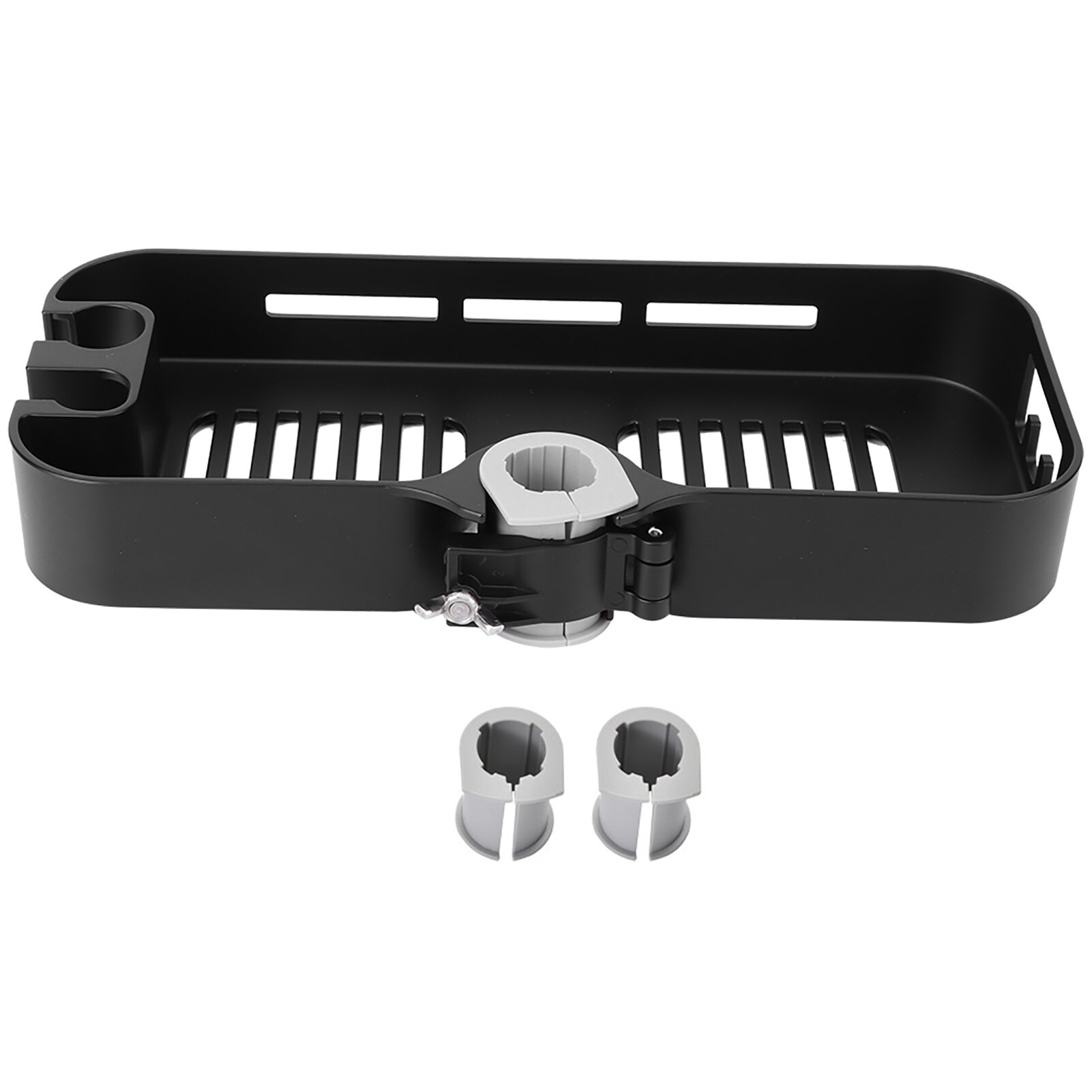 Матовая черная полка для хранения душевой стойки с держателем насадки для душа, аксессуар для ванной комнаты