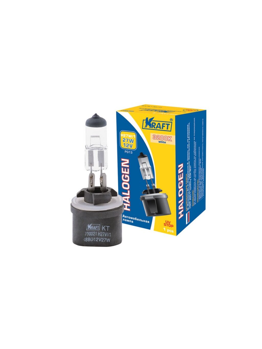 Лампа галогенная Kraft KT 700021 H27 W/1 12V 27W, 1