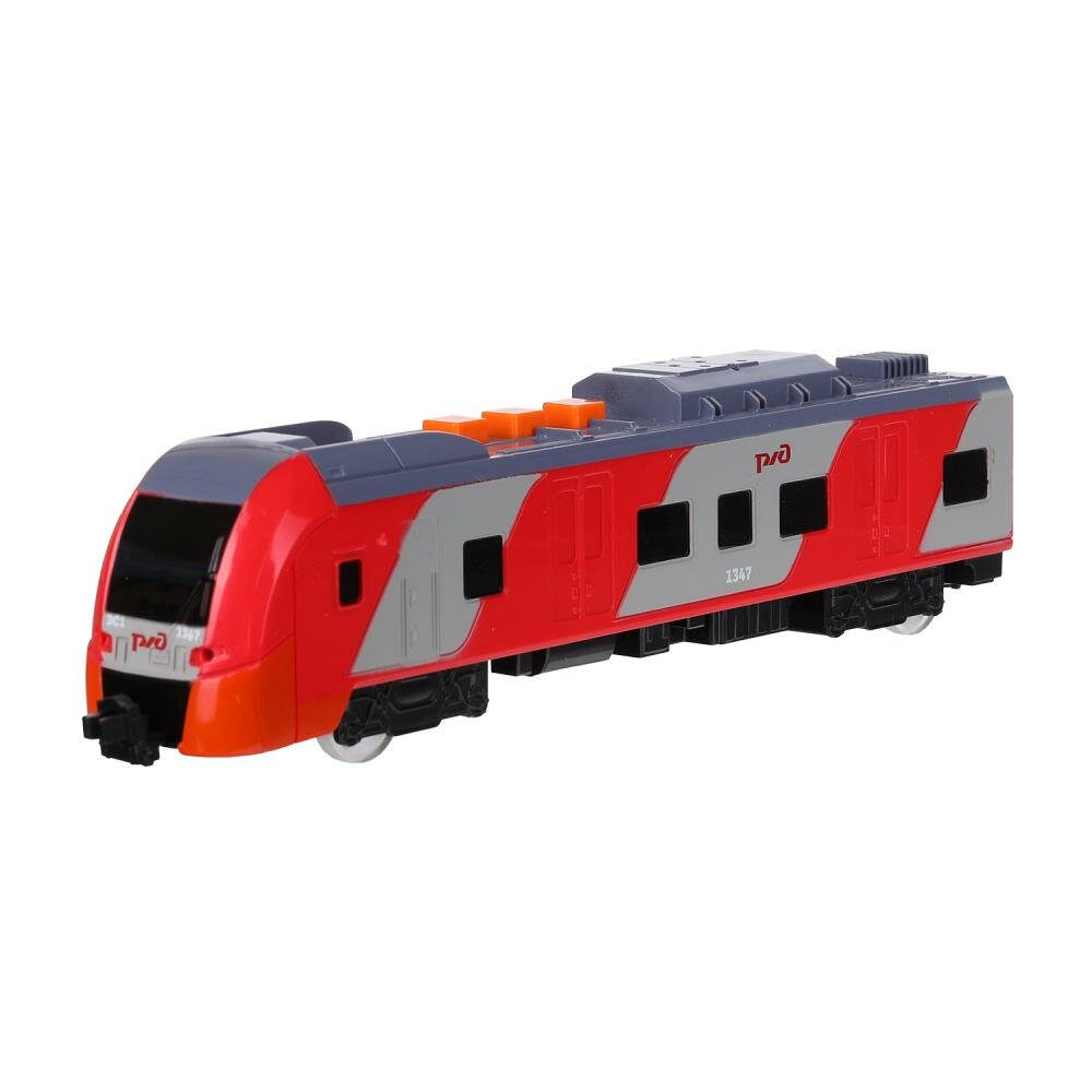 Модель Технопарк Электропоезд Ласточка, пластиковая, инерционная, свет, звук, 20 см ELTRAINLAST-20PL-RZD