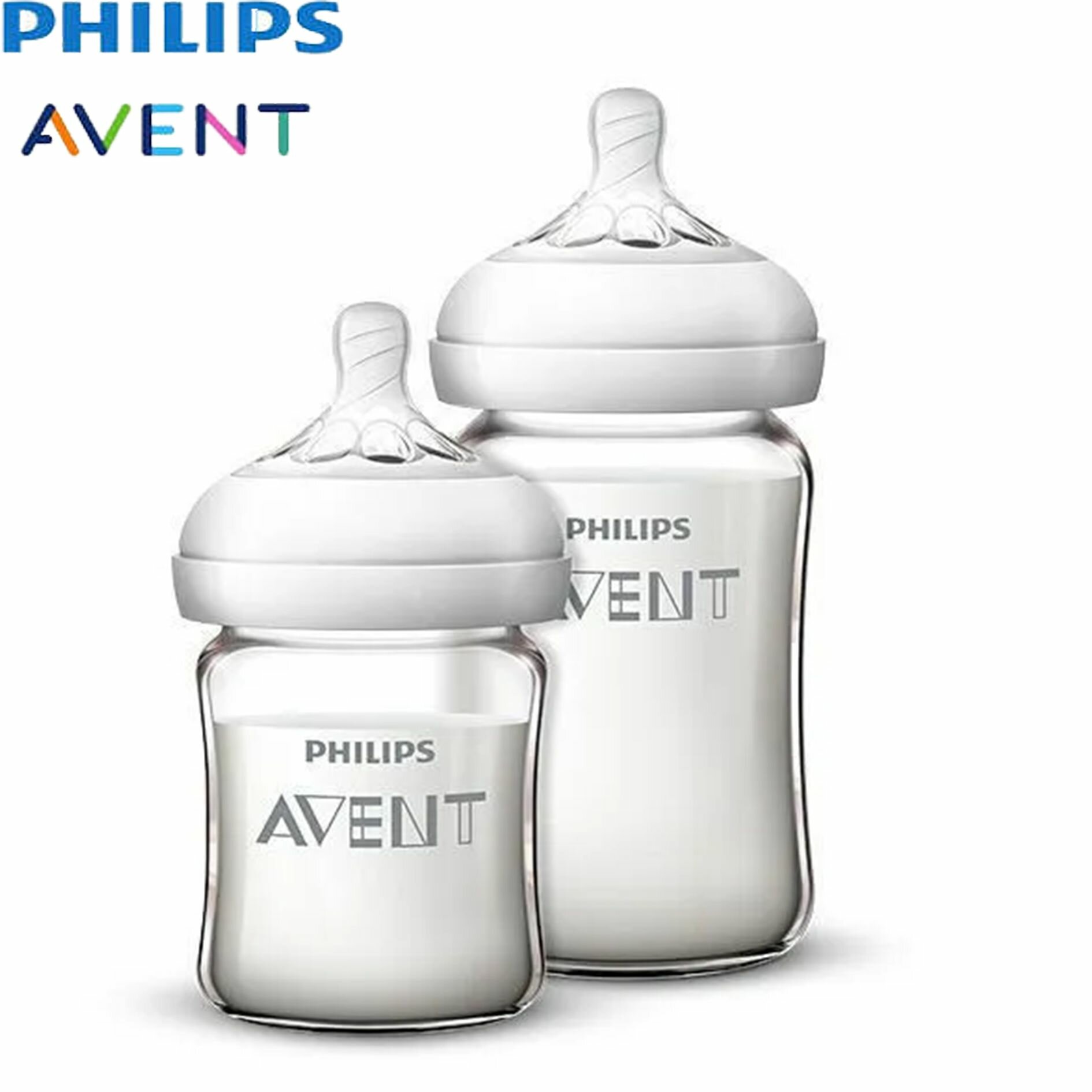 Набор бутылочек Philips Avent Natural (0+ месяцев), 125 мл и 240 мл с антиколиковым клапаном для кормленияПростая упаковка