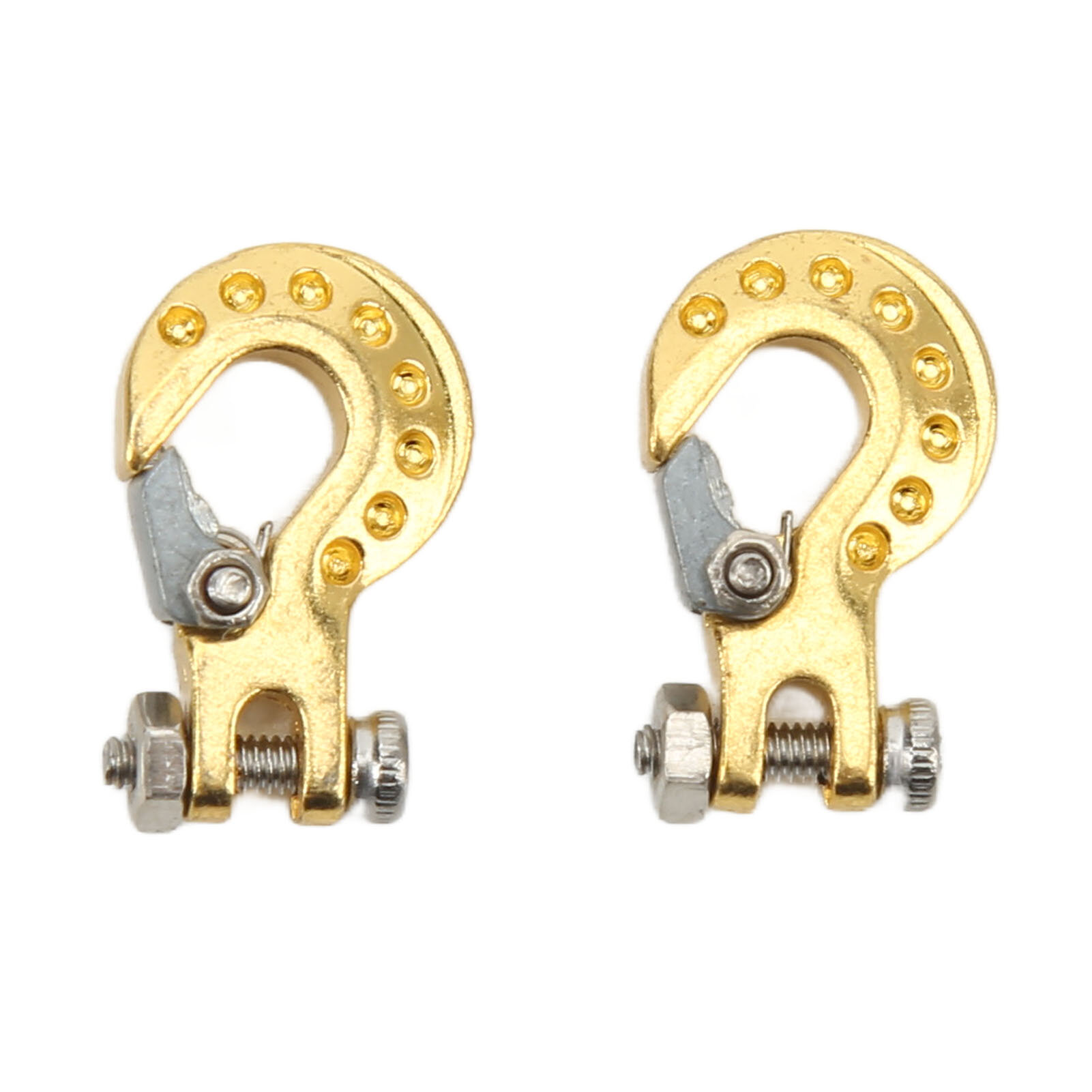 2 шт. Крюк для прицепа радиоуправляемой модели, легкий алюминиевый сплав, крюк для лебедки радиоуправляемой модели SCX10 D90 1/10, детали для модернизации, золотистый цвет.