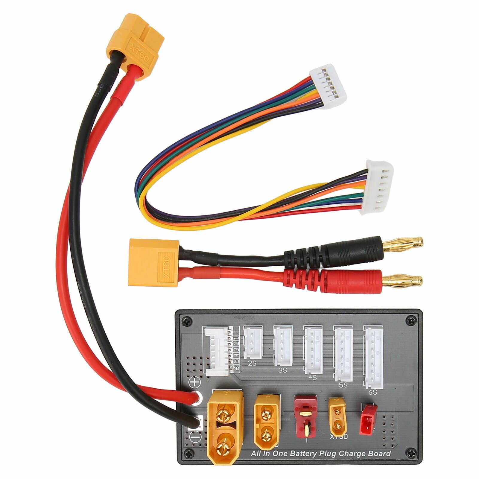 XT30 XT60 XT90 JST T-образный разъем для многозарядного устройства, 5-в-1, параллельная зарядная плата для Imax B6 B6AC IDST Q