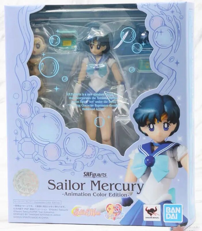Фигурки S.H.Figuarts Sailor Moon Mercury Venus Mars Jupiter Bandai, Sailor Mercury