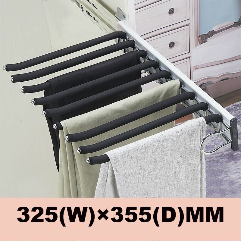 Вешало для гардеробной системы, брючница выдвижная для шкафа, правая сторона
