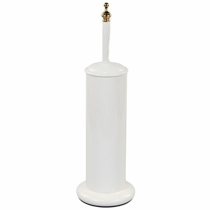 Ершик напольный металлический Stil Haus (Стил Хаус) Giuno, цвет белый - золото G039(04)