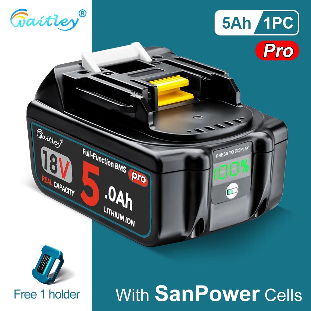 Аккумулятор Waitley Pro для Makita 18 В 1 PC 5Ah Battery