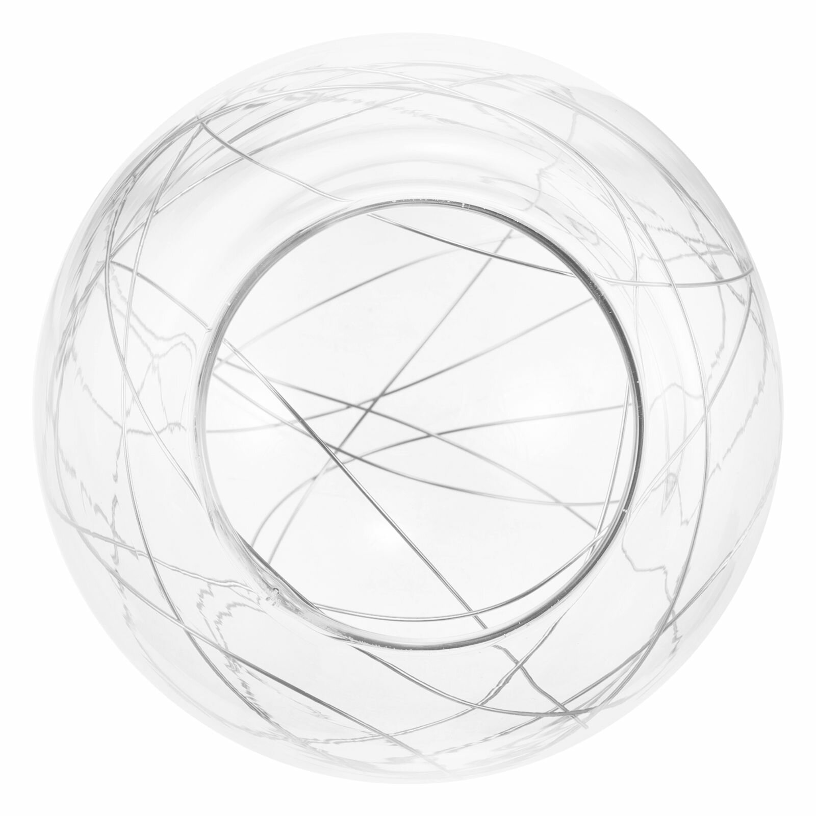 Ламповый Плафон Из Стекла Серебристый Цвет 13X13X12 Cm