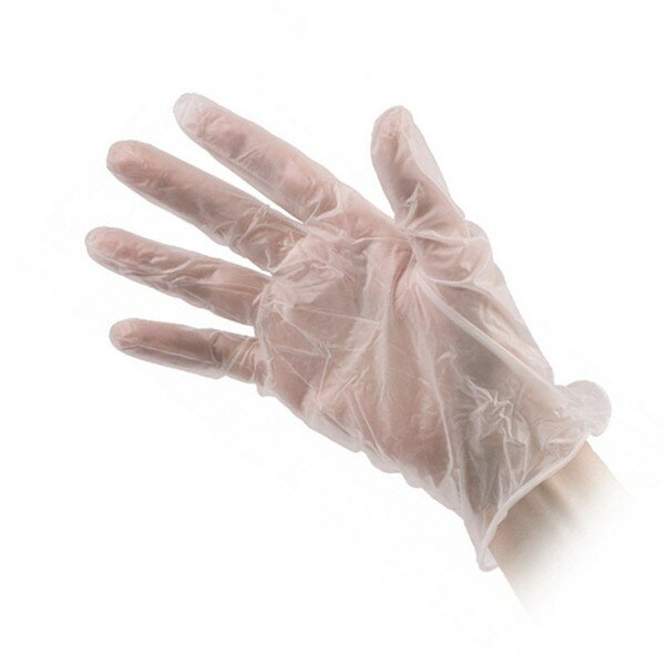 Перчатки виниловые размер (L), 100 шт, винил, прозрачный (OP)
