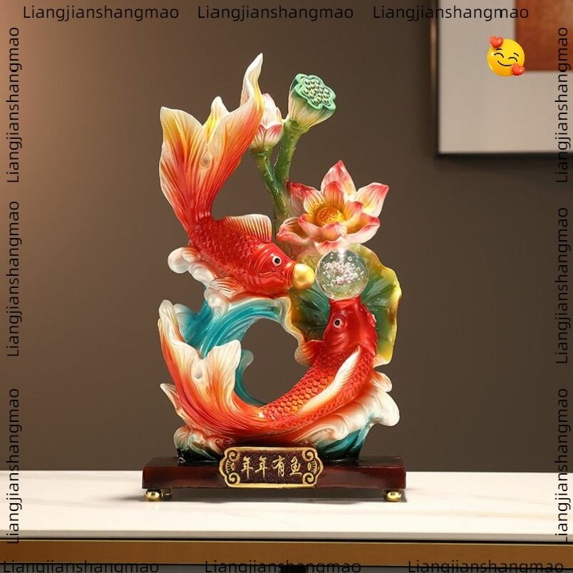 Эксклюзивная статуэтка двух карпов для феншуй
