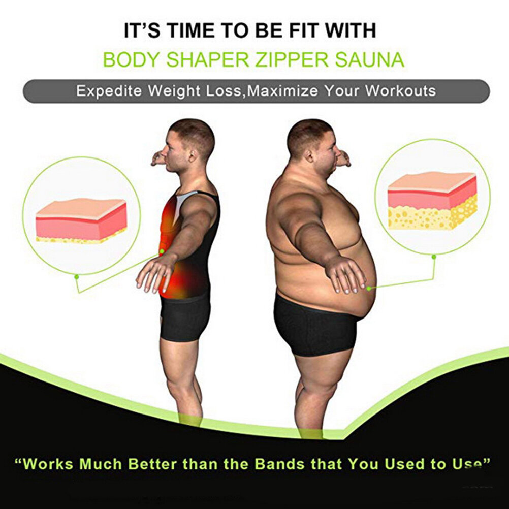 Мужская майка-сауна для похудения, майка-топ для фитнеса, похудения, талии, тренировочный жилет