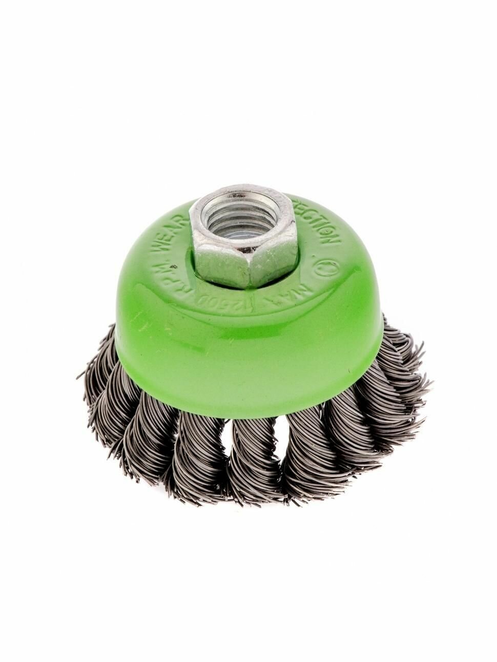 Щетка для УШМ, 65 мм, М14, "чашка", крученая проволока 0.5 мм Сибртех 746207