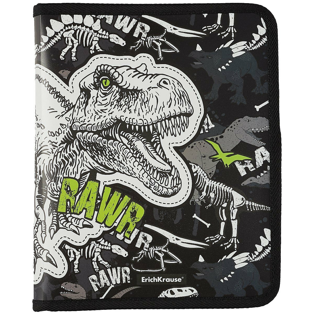 Папка для тетрадей А5+ "Dinosaur Park" молния с трех сторон, ErichKrause