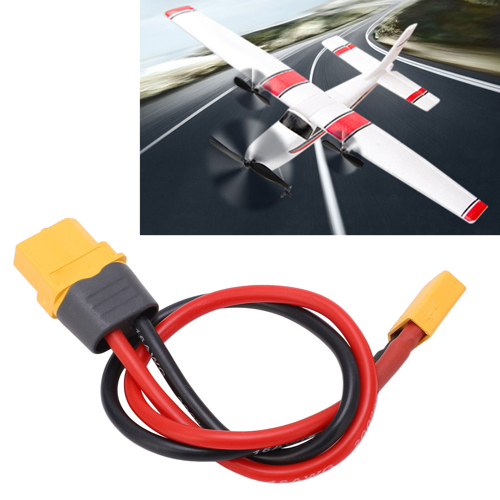 Переходной кабель XT60 мама папа XT30 с силиконовым проводом 16AWG для RC 23,5 см