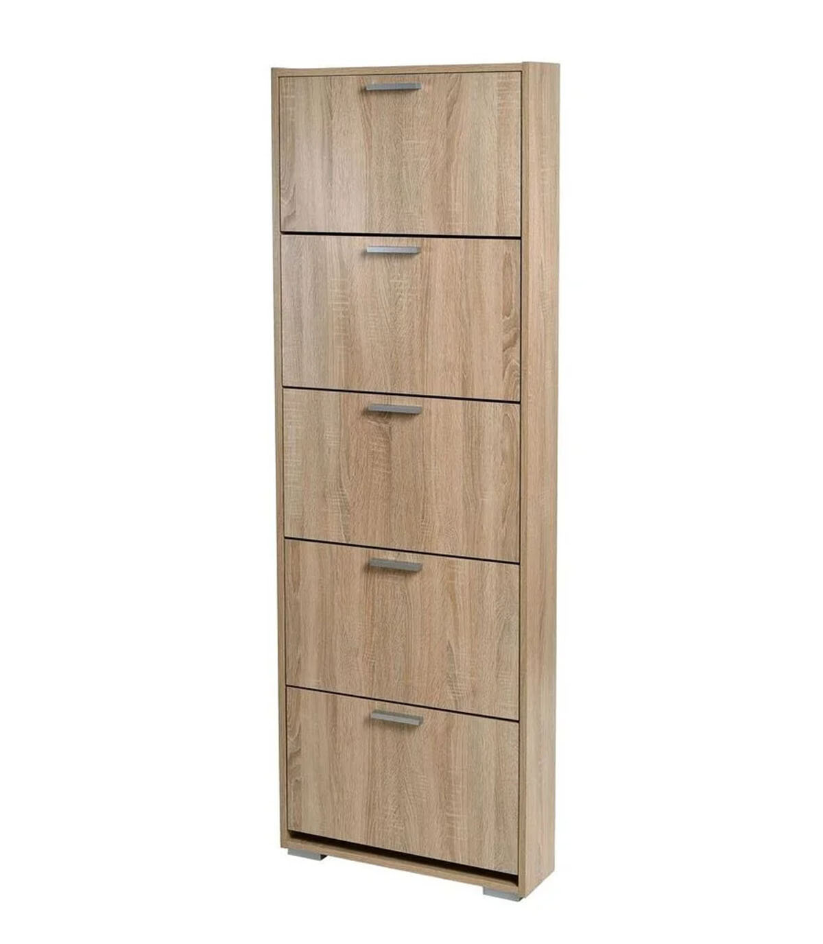 Обувница узкая Комфорт УК-5, дуб сонома, 5 отделений, 60x17x182 см