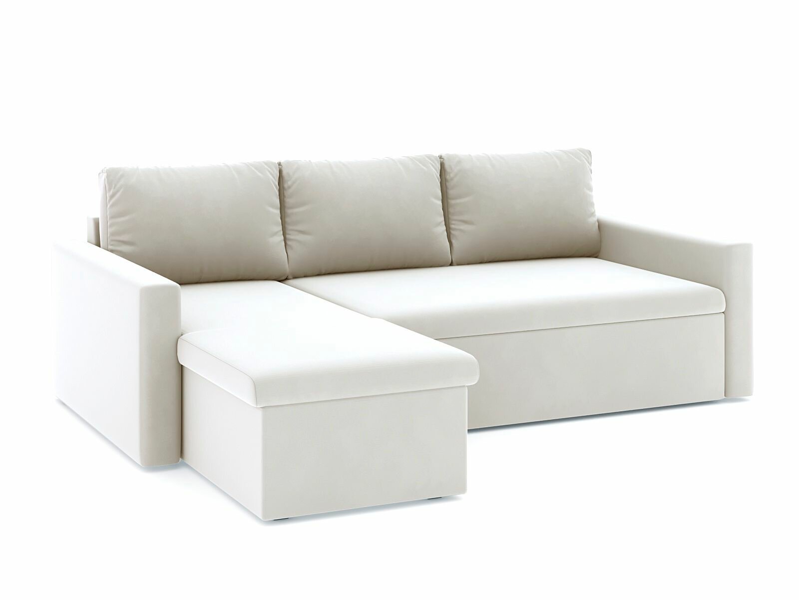 Угловой диван Турин, дельфин, угол универсальный, велюр Зара Крим 02