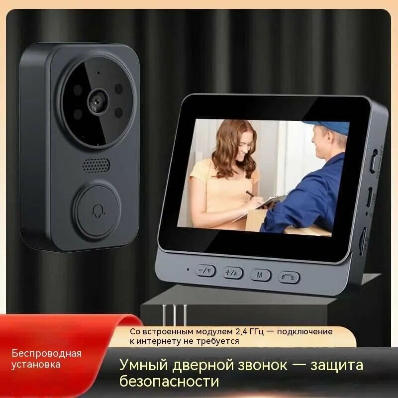 Видеоглазок для входной двери с камерой и монитором