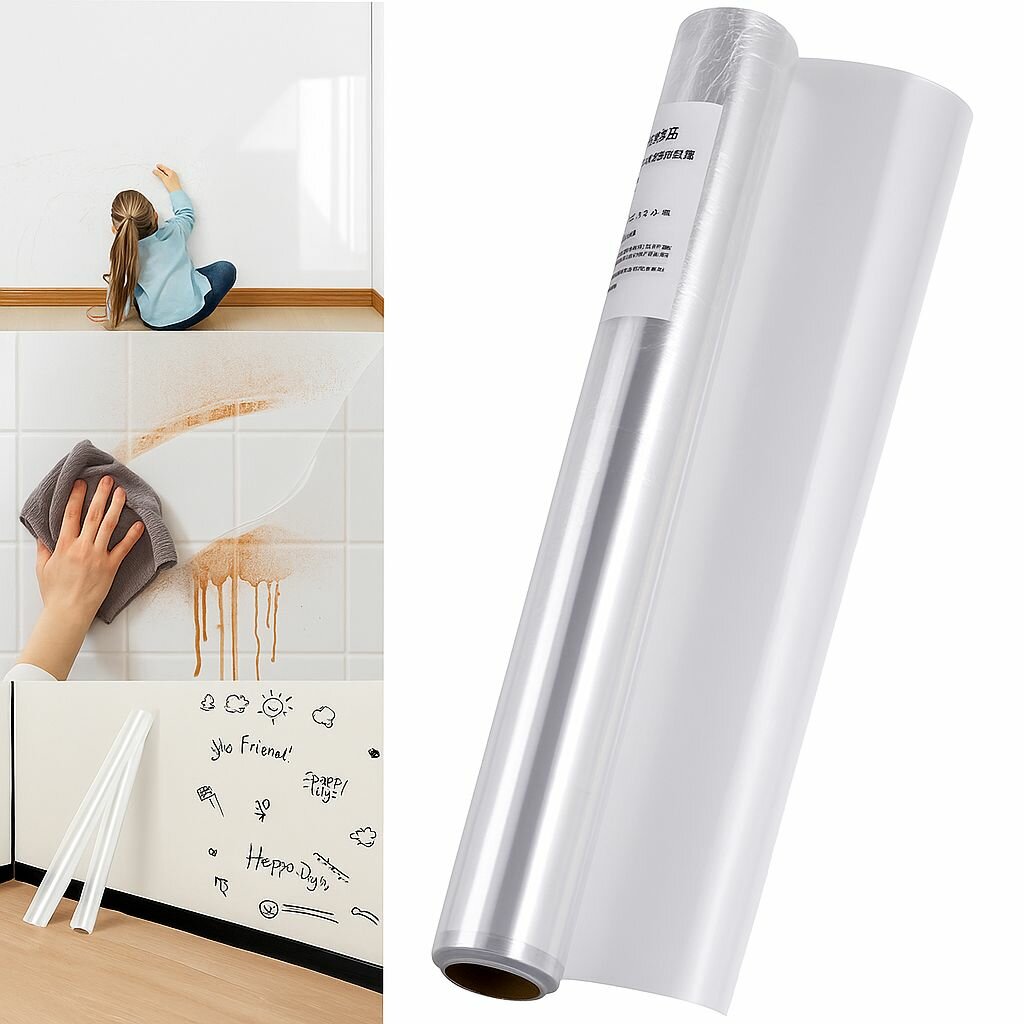 Статическая защитная прозрачная PP-пленка,45см*300см для стен и мебели