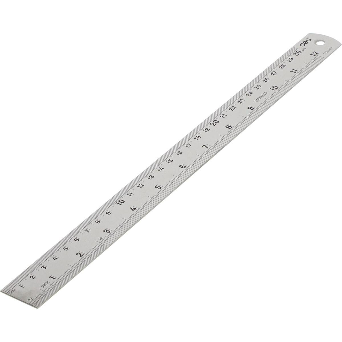 Deli DL8030Y Линейка стальная (300мм)