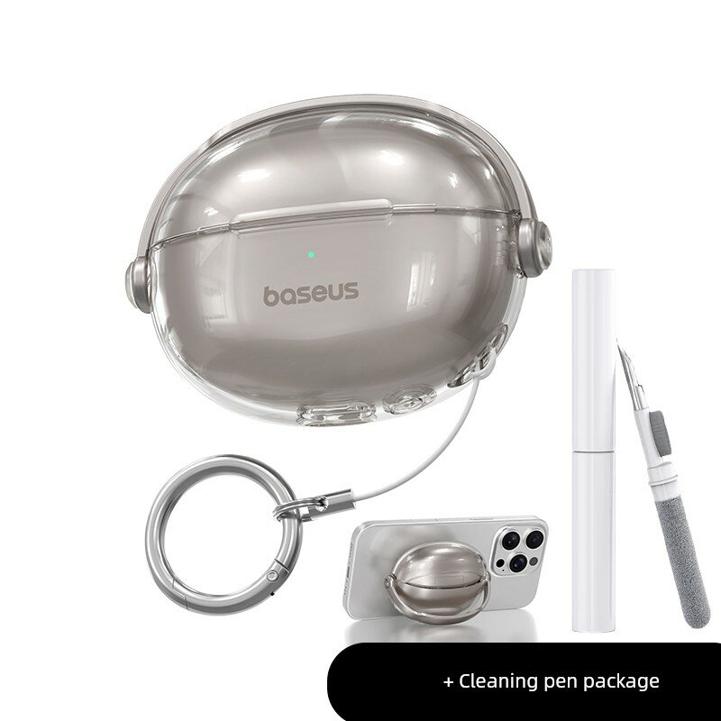 Подходит для защитного чехла для наушников-клипс baseus MC1pro, чехол для наушников с застежкой MC1, прозрачный чехол