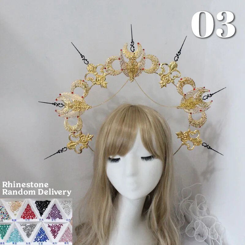 Готическая корона тиара KC для женщин 3