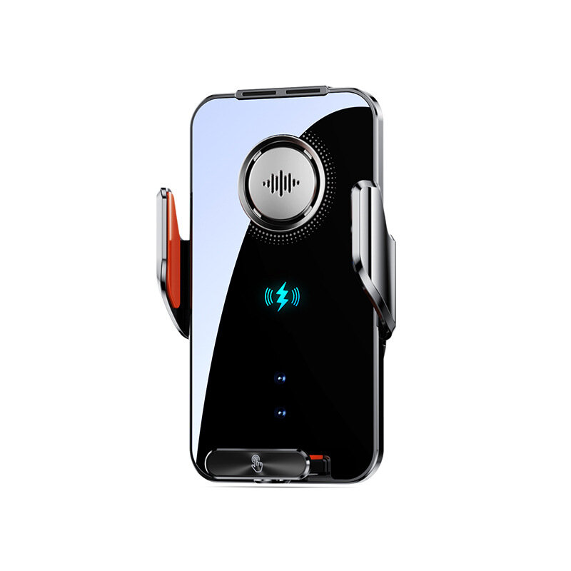 Навигационный автомобильный держатель для мобильных телефонов с беспроводной зарядкой, интеллектуальным голосом, 100Вт сверхмагнитной быстрой зарядкой, черный непрозрачный, 1 шт.