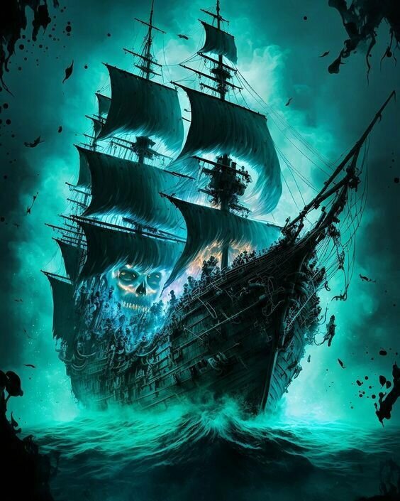 Алмазная мозаика "Пиратский корабль" 30х40 Алмазная вышивка/Живопись стразами, Полная экспозиция