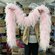 Розовое страусиное перо 2м Fluffy Boa