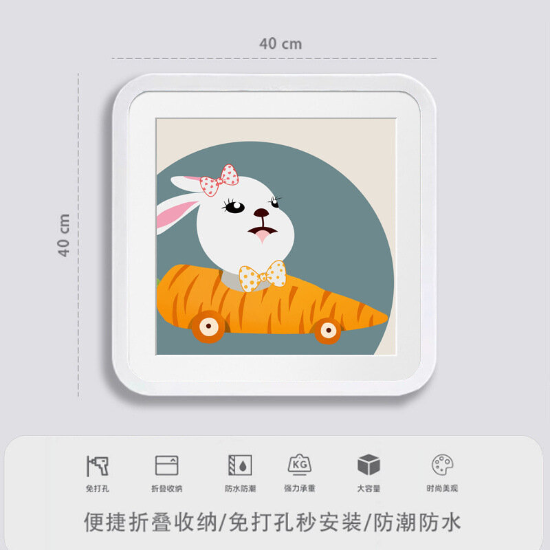 2026 Новейшая Допаминовая Картинка для Ванной Настенная Коробка для Хранения Органайзер для Одежды Без Сверления Складная Полка для Ванной