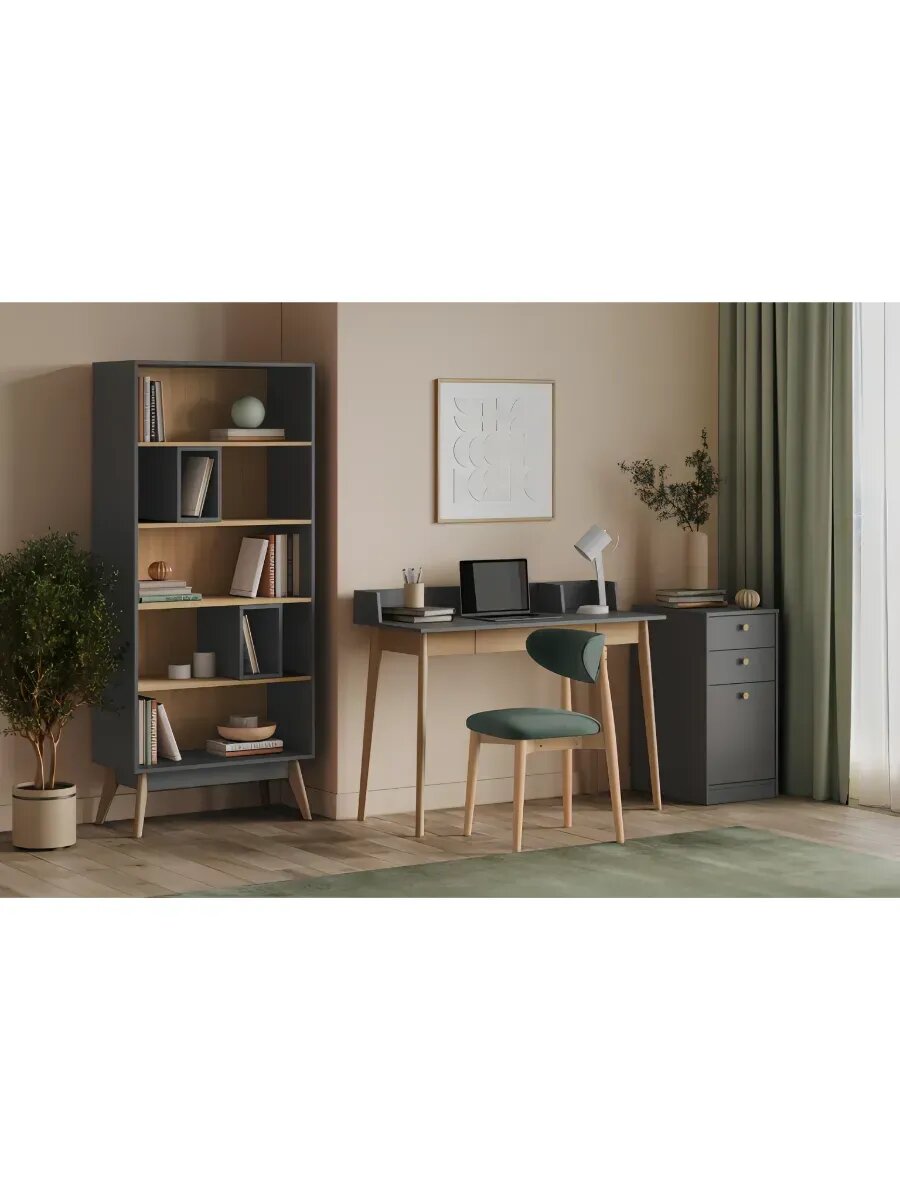 Письменный стол с ящиками Divan.ru Торвалль-2 Grey Oak, 120х52х93 см, серый