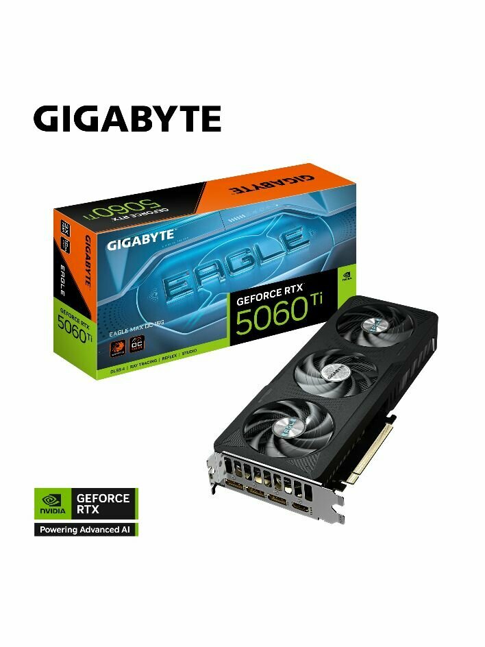 Видеокарта GIGABYTE GeForce RTX 5060 Ti Eagle Max OC 16G (GV-N506TEAGLEMAX OC-16GD)