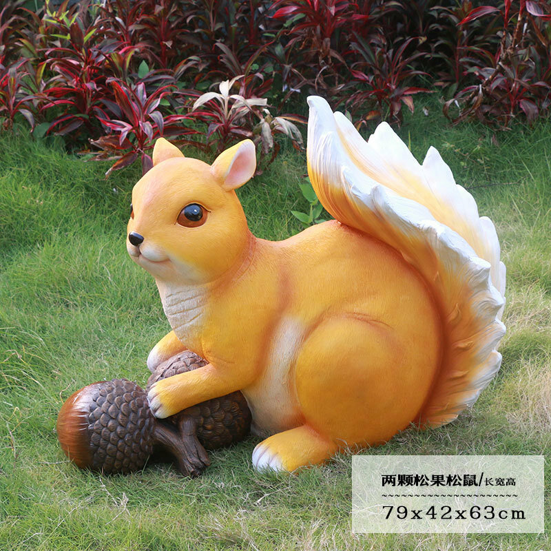 Наружный искусственный орнамент белки из смолы для сада и двора, маленькая скульптура животного, декор для сада и ландшафта, маленький элемент