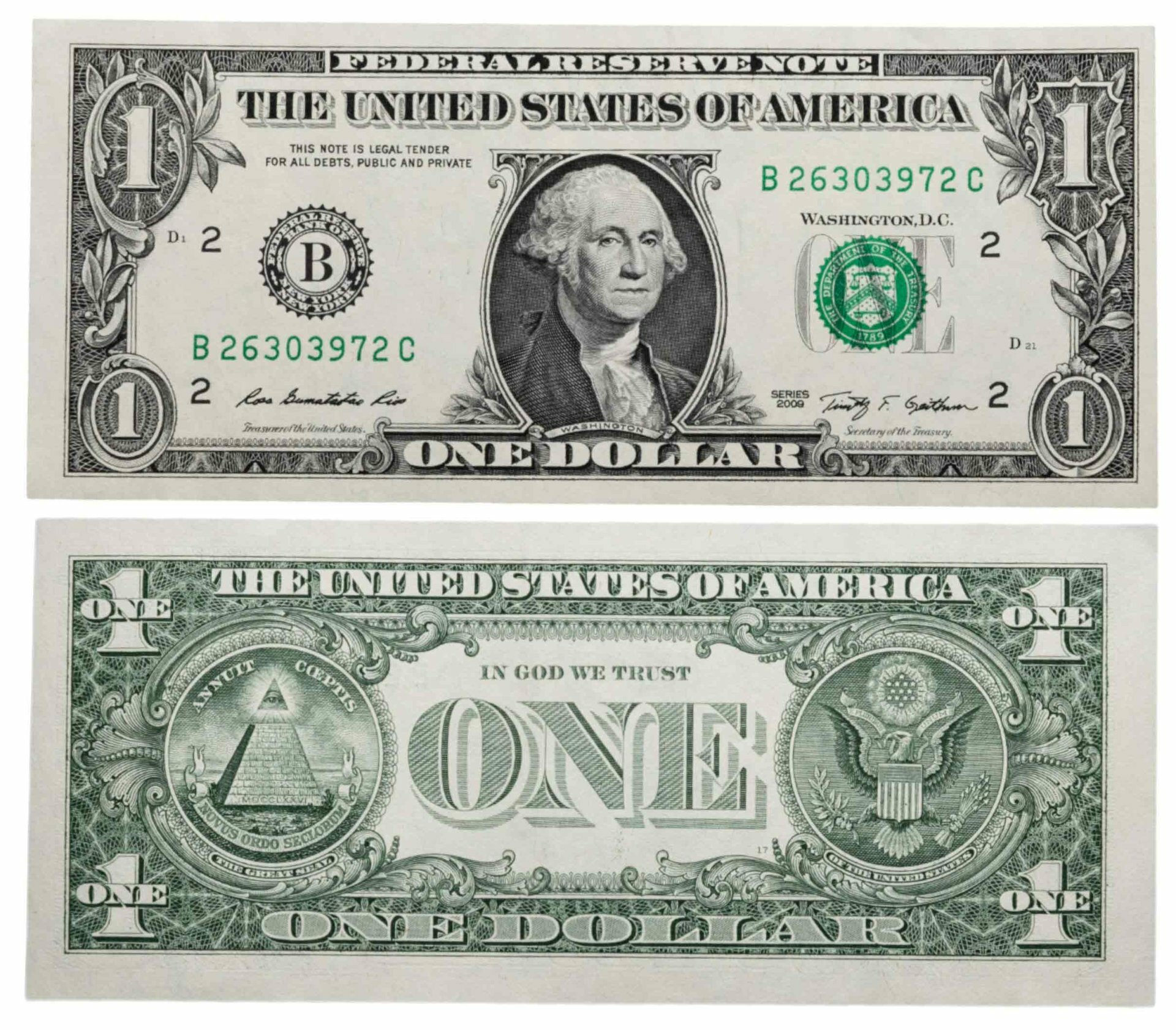 США 1 доллар 2009 год Pick 530 B-Нью Йорк