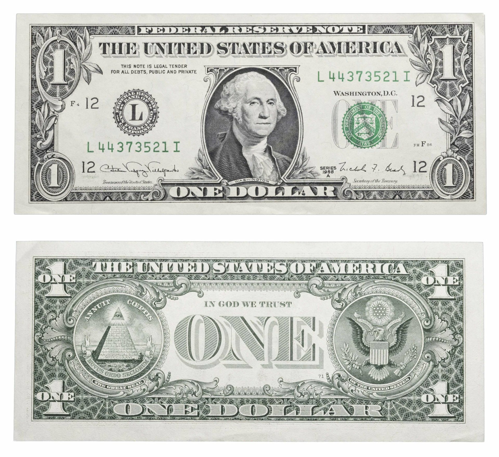 США 1 доллар 1988A Pick 480b L-Сан Франциско