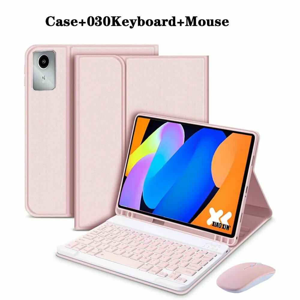 Чехол для планшета Lenovo Xiaoxin Pad 11 lnch 2024 2025, Съемный чехол с русской клавиатурой для Lenovo Tab M11 / Idea Tab 11" с прорезью для пера