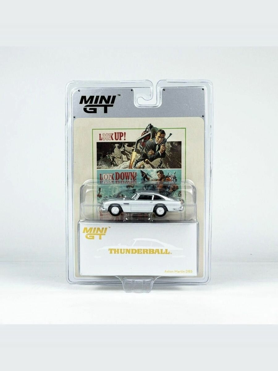 Машинка MINI GT 1/64 #901 Aston Martin DB5 Thunderball Blister Packaging Die-cast Alloy Car Model Collection Gift