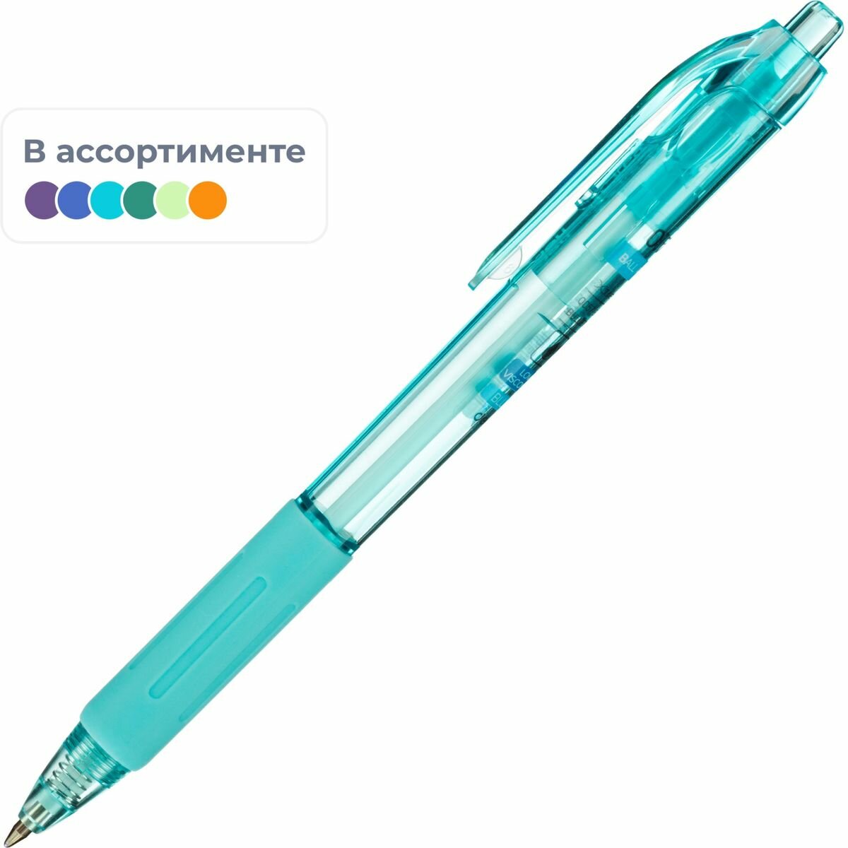 Ручка шариковая автоматическая Deli EQ057-BL (0.35мм, синяя) (2307980), 12шт.