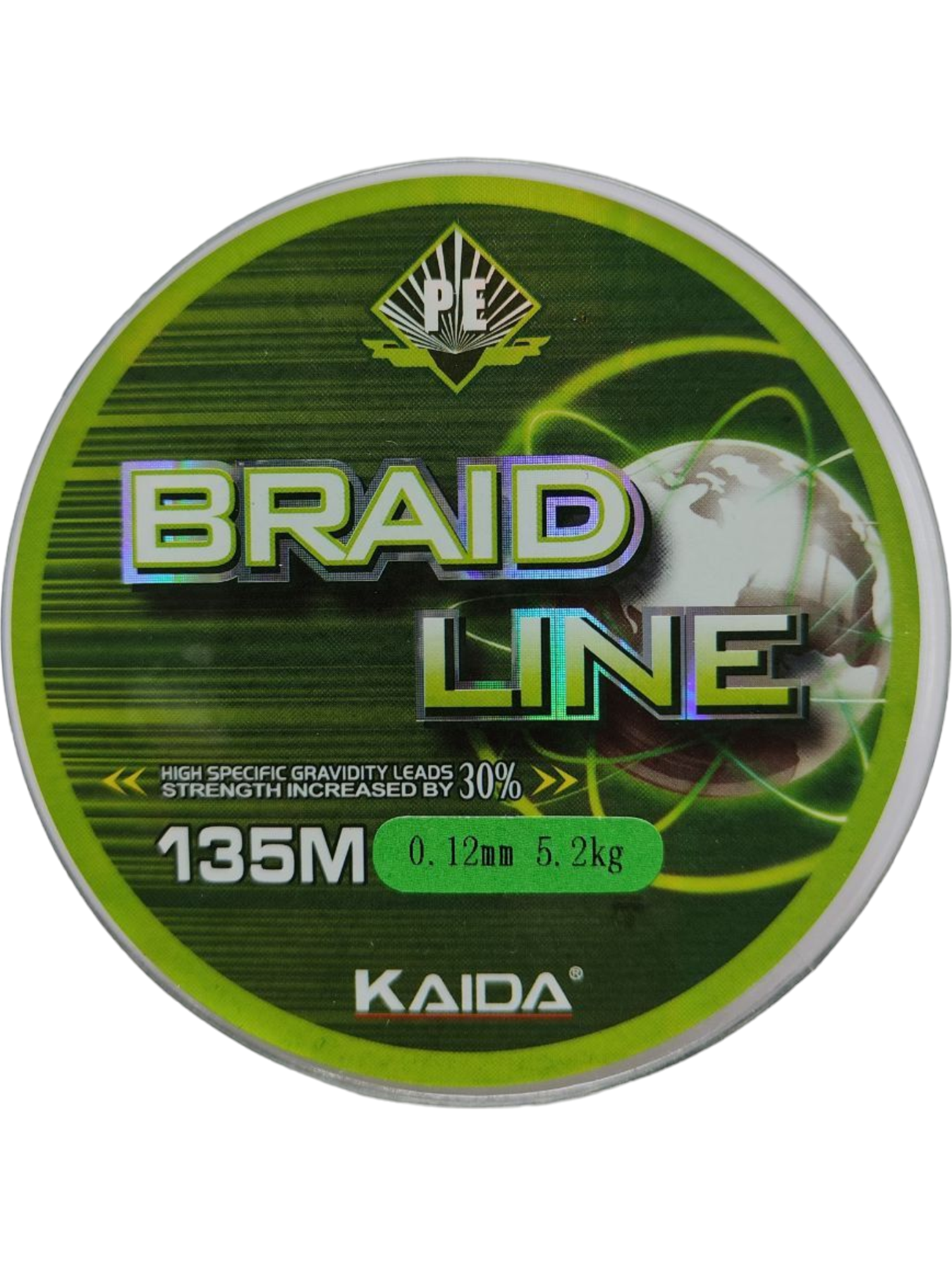 Плетеный шнур BRAID LINE Каида green 135m 0,12 мм 5.2кг