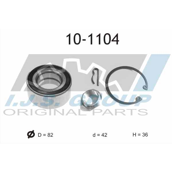 IJS 10-1104 к-кт подшипника ступ. пер\ Peugeot (Пежо) 205-406, citroenxantia