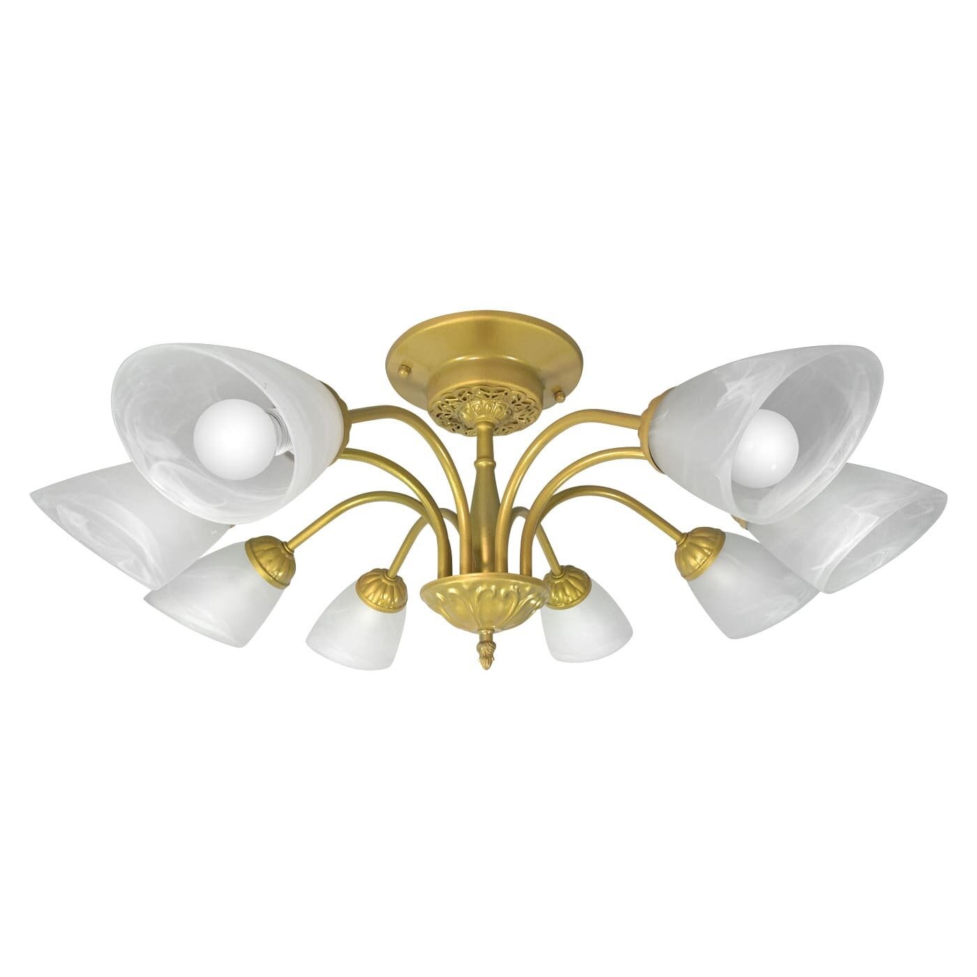 Люстра потолочная 8 плафонов золото Петрасвет Россия S2475-8