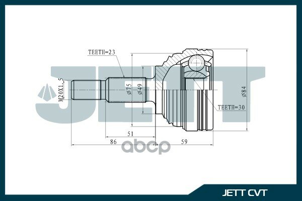 ШРУС внешний JETT V43-9085 JETT арт. V43-9085