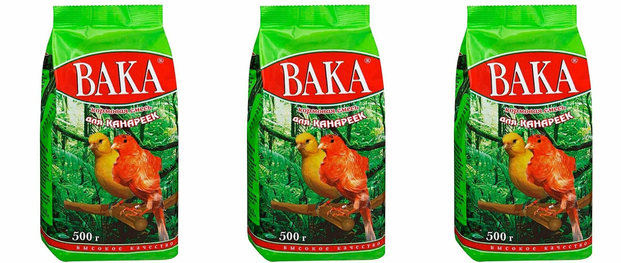 Вака Корм для канареек, 500 г, 3 шт