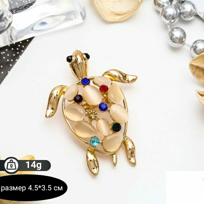 Брошь, искусственный камень, стразы