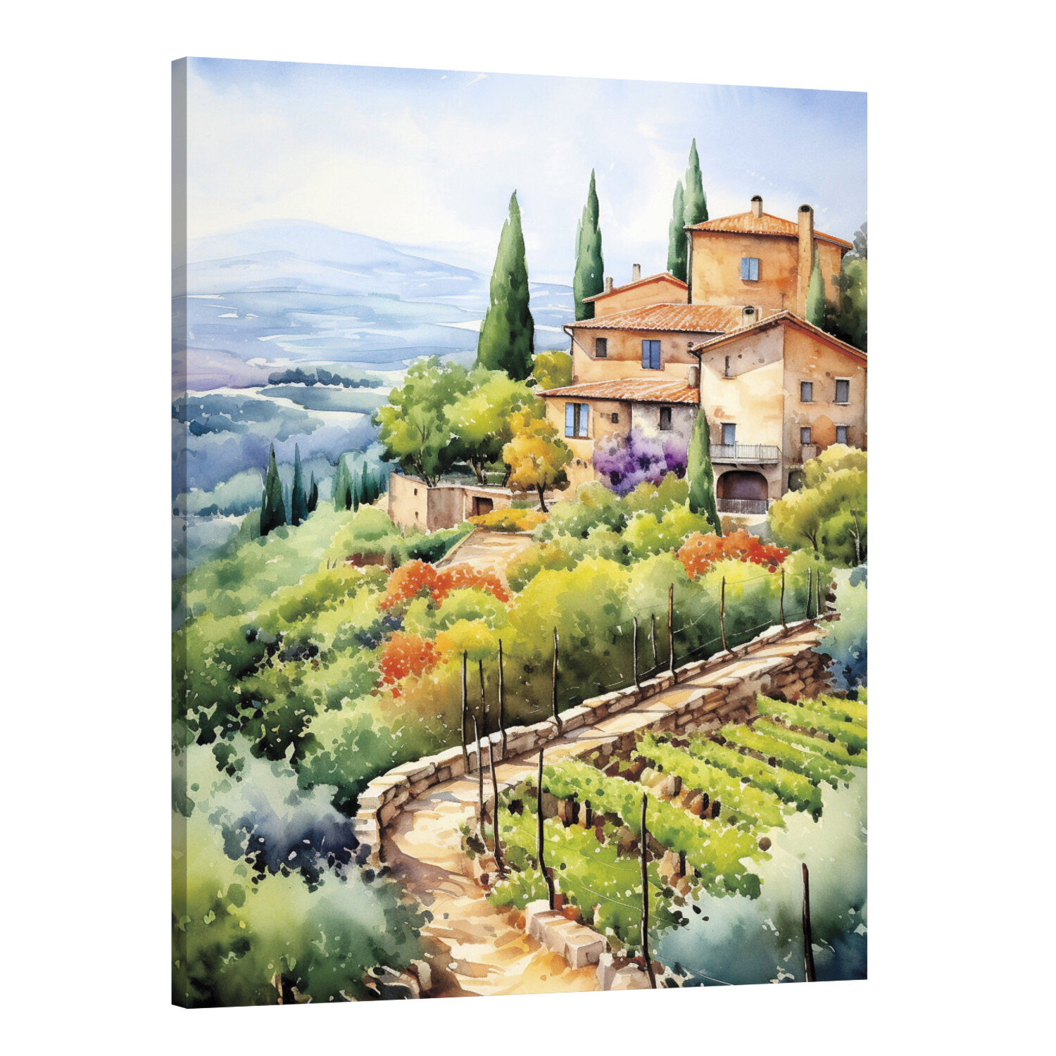 Интерьерная картина 50х70 "Деревня в стиле прованс"