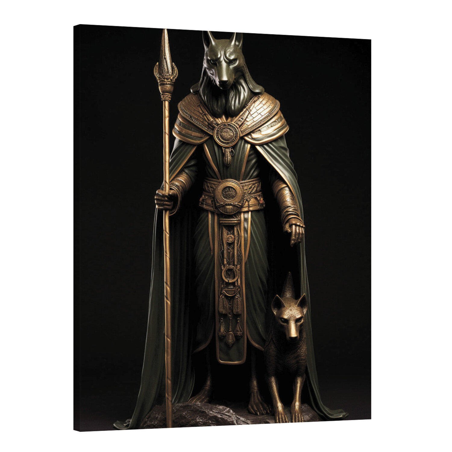 Интерьерная картина 50х70 "Анубис: хранитель забытых таинств"